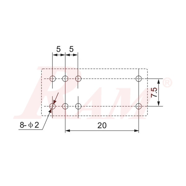 Relay Socket Base 8pin | RAM Electronics website Relay Socket Base 8pin | RAM Electronics website